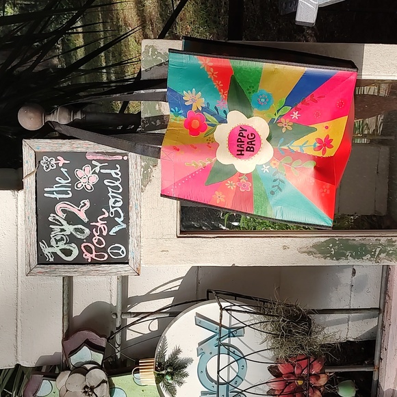 NATURAL LIFE | Bags | Copy Nwt Reusable Happy Bag Flower Natural Life ...